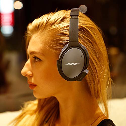 YOCOWOCO Upgraded aptX Wireless Bluetooth Adapter for Bose QuietComfort QC 25 Headphones with Mic/Volume Control, Black