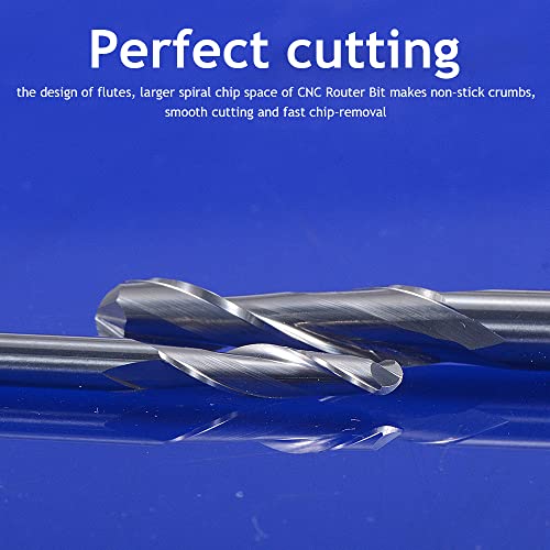HOZLY for Wood Working Set Diameter 1mm 1.5mm 2.0mm 2.5mm 3.175mm Carbide Ball Nose End Mill CNC Engraving Router Bits Milling Cutter