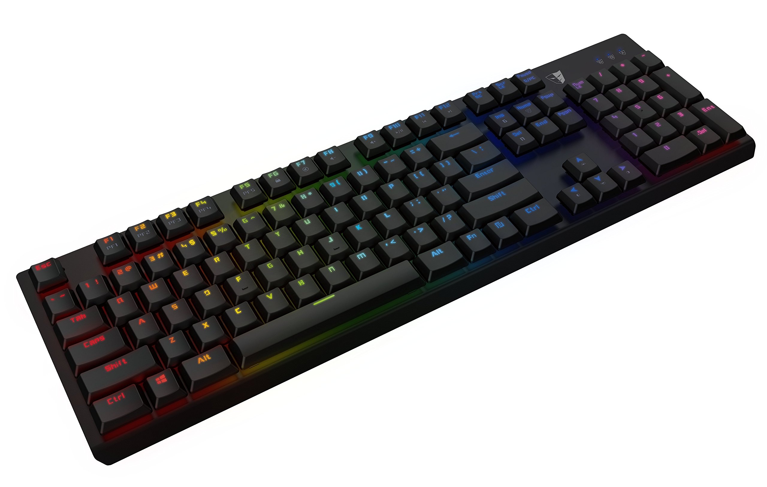 Tesoro Gram Spectrum Low Profile G11SFL Blue Mechanical Switch Single Individual Per Key Full Color RGB LED Backlit Illuminated Mechanical Black Gaming Keyboard TS-G11SFL B (BL)