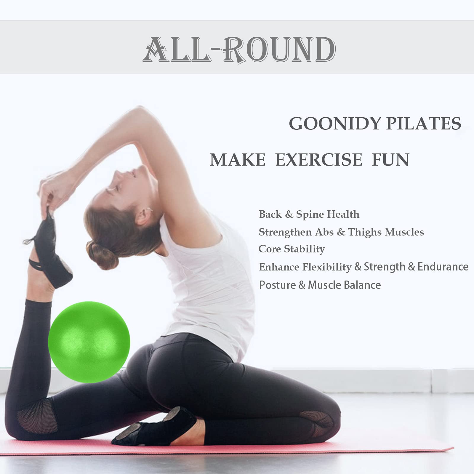 Goonidy PL-SEB-014 Small Pilates Ball, Therapy Ball, Mini Workout Ball PL-SEB-014