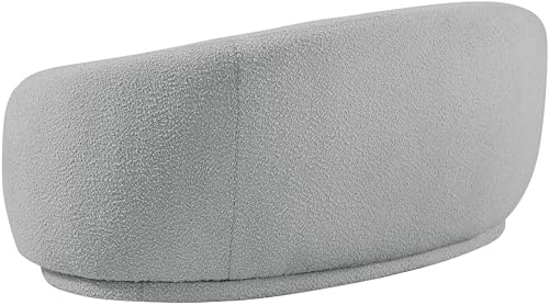 Meridian Furniture 693Grey-L Hyde Collection Modern | Contemporary Boucle Fabric Upholstered Loveseat, Grey, 64" W x 38" D x 27.5" H