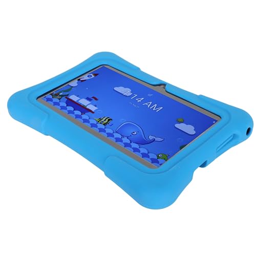 DAUERHAFT 7 Inch Kids Tablet, WiFi 100‑240V Dual Camera Child Tablet 2GB RAM 32GB ROM for Learning (US Plug)