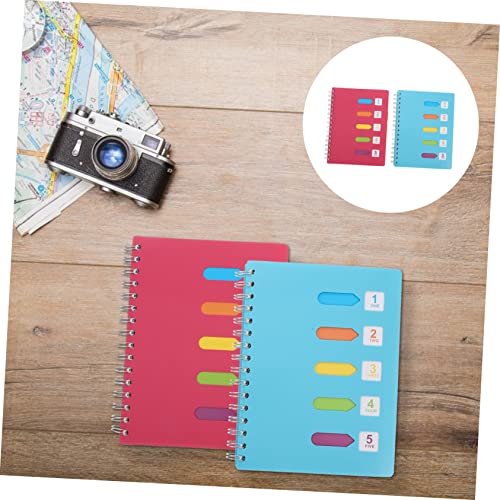 MAGICLULU 2pcs Notebook Digital Notepad Paper Notebook A5 Journal A5 Graffiti Notebook A5 Spiral Journal Daily Planner Book Paper Journal Books Portable Handbooks Simple Writing Books Work