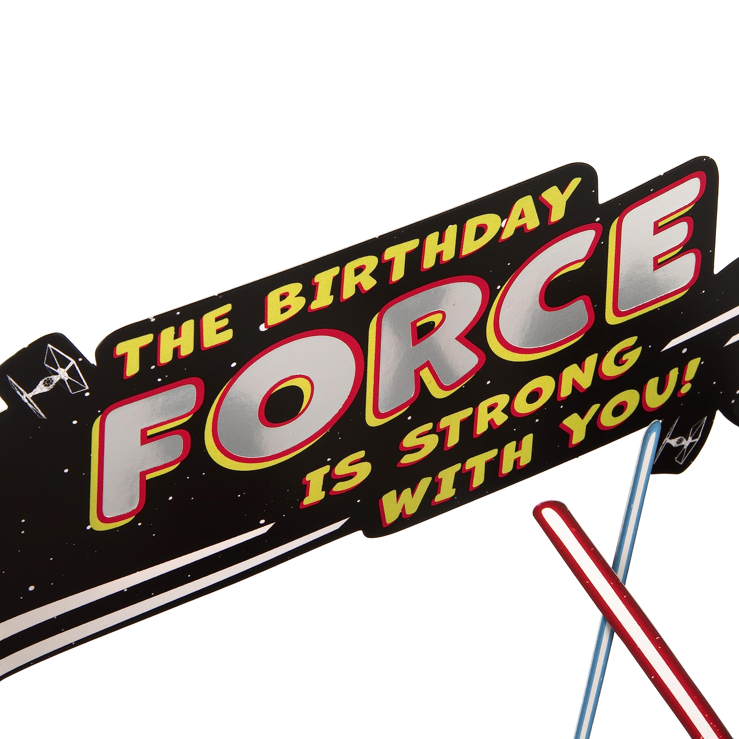 Hallmark Birthday Card - 3D Star Wars™ Luke Skywalker & Darth Vader scene design