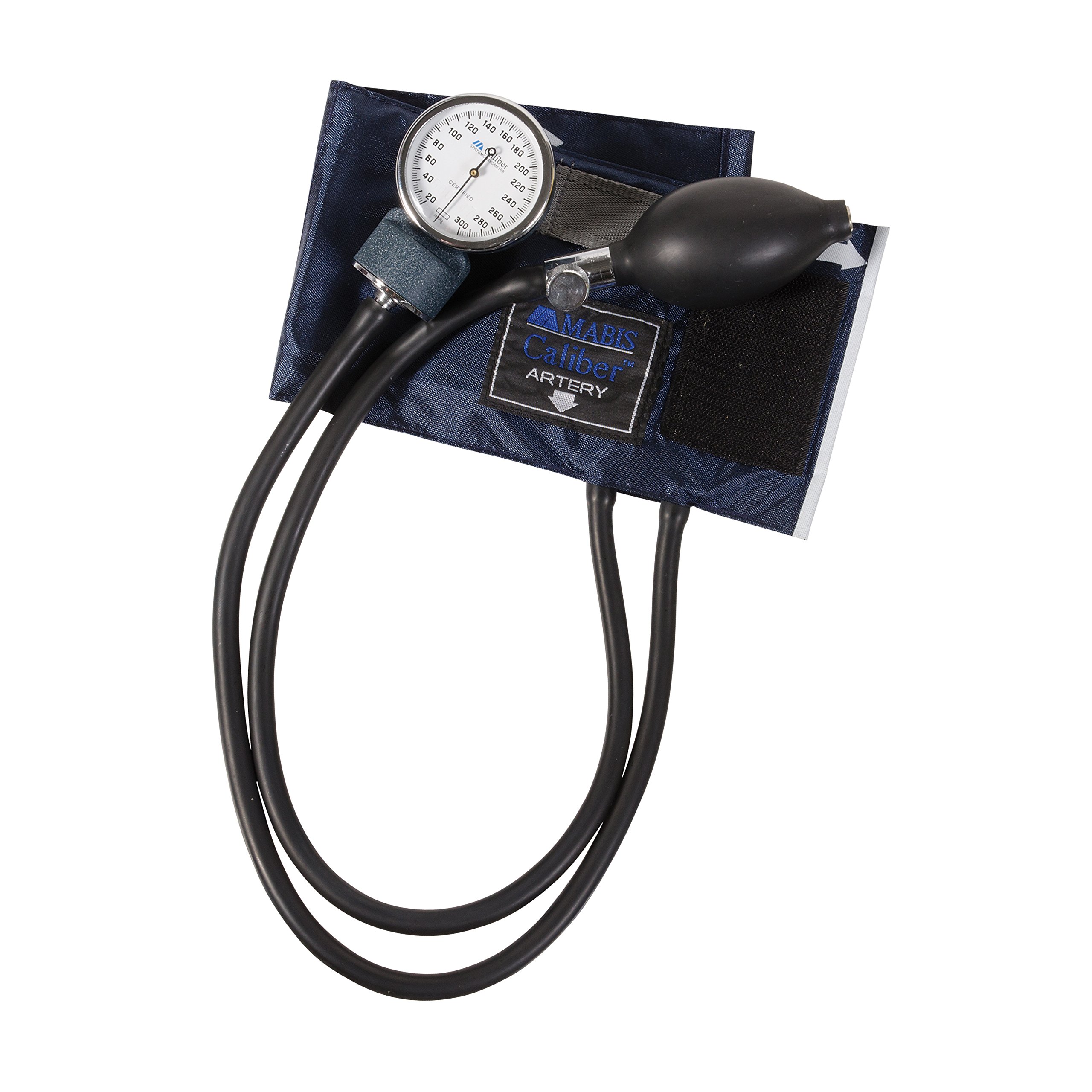 MABIS Aneroid Sphygmomanometer, Pediatric Cuff Size 7.2" to 11.3", Professional Manual Blood Pressuer Cuff with Zipper Case, Caliber Series, Child Cuff