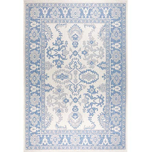 Home Dynamix Nicole Miller Patio Country Ayana Indoor/Outdoor Area Rug, 7'9"x10'2", Traditional Gray/Blue