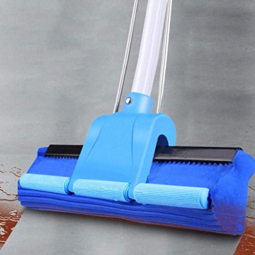 DINGZZ Kitchen Home PVA Sponge Mop, Super Absorbent Quadruple Roller PVA Foam Sponge Mop All Purpose Floor Cleaner