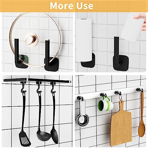 Magnetic Spice Rack for Refrigerator, 4 PACKS Super Strong Magnetic Holder 13lbs, Movable Magnetic Shelf for Refrigerator Kitchen Organization -2 Paper Towel Holder,5 Magnetic Hooks,8 Removable Hooks