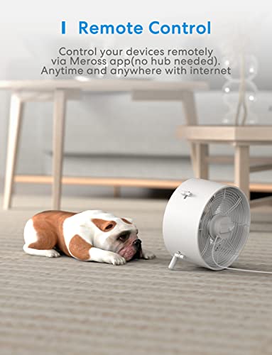 meross Wi-Fi Smart Plug Mini, 15 Amp & Reliable Wi-Fi Connection, Alexa and Google Voice Control, App Remote Control, Timer, Occupies Only One Socket, No Hub Needed