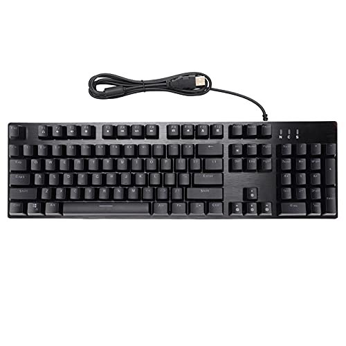 GOSHYDA Mechanical Gaming Keyboard,Durable 104 Key K550 RGB USB Mechanical Green Shaft Keyboard with Color Mixed Button Backlight,for Win System