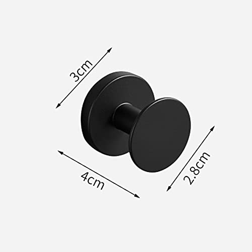 GOOFFY Door Metal Hooks for Hanging 2Packs Waterproof Matte Hook, for Shower, Bathroom, Kitchen, Glass Door, Mirror, Tile , for Hanging Up to 15 Lbs Hanger
