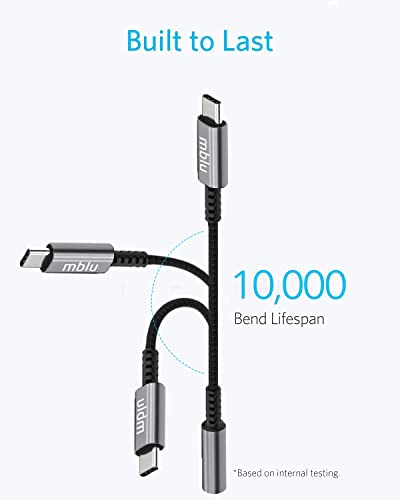 mblu MEIZU USB C to 3.5mm Audio Adapter,Headphone Aux Jack Dongle Compatible with MEIZU 20 18 Samsung S23 Ultra S21 Note20, Pixel 6 Pro