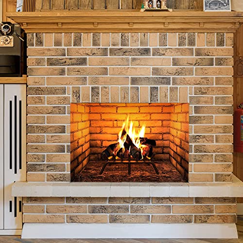HYTXEN 24 inch Fireplace Grate Heavy Duty Solid Steel Indoor Chimney Hearth Bar Fire Grates for Outdoor Kindling Tools Pit Wrought Iron Wood Stove Firewood Burning Rack Holder Black