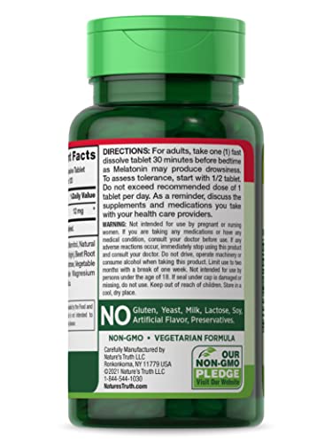 Nature's Truth, Melatonin 12mg, 120 Count