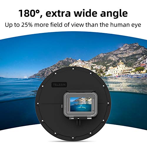 TELESIN Dome Port for GoPro Hero 11 Hero 10 Hero 9 Black, Underwater Dive Case Camera Lens Cover Protector with Waterproof Housing Case, Pistol Trigger, Floating Hand Grip for Go Pro 10/9 Accessories
