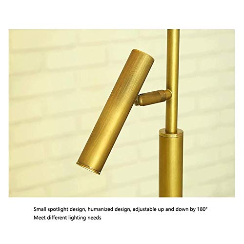 GRFIT Floor Lamp Standing Lamp Spherical Stick Floor Lamp Ontemporary LED Standing Light for Bedrooms Offices Antique Brass Indoor Pole Light ,H 68.2", Gold Modern Standing Lamp Retro Floor lamp