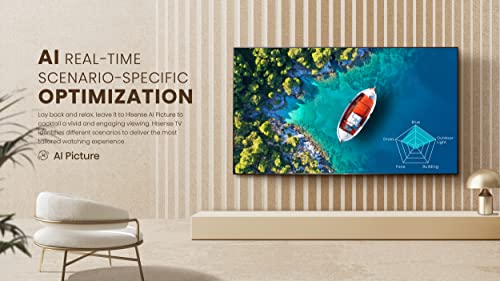 Hisense ULED 4K Premium 75U6H Quantum Dot QLED Series 75-Inch Smart Google TV, Dolby Vision Atmos, Voice Remote, Compatible with Alexa (2022 Model) Black