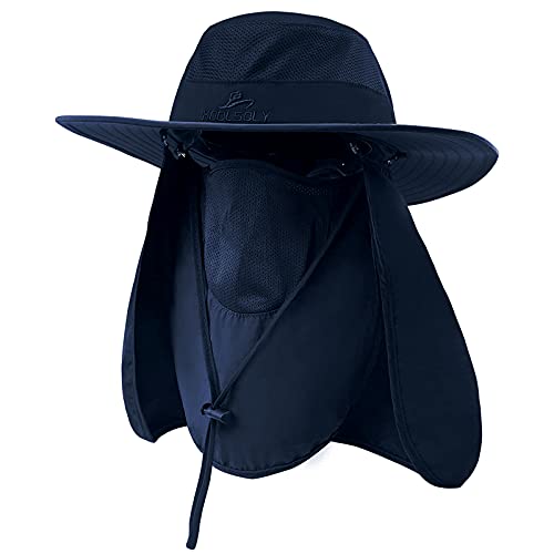 KOOLSOLY Fishing Hat,Sun Cap with UPF 50+ Sun Protection and Neck Flap,for Man and Women