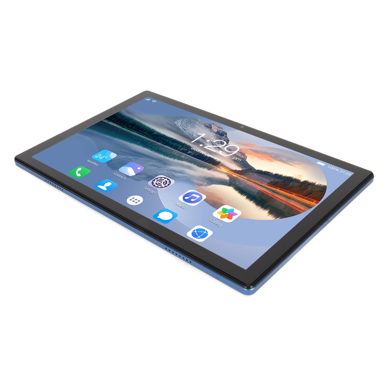 DAUZ 2 in 1 Tablet, Blue 8GB 256GB Memory Aluminium Alloy Business Tablet for Family (US Plug)