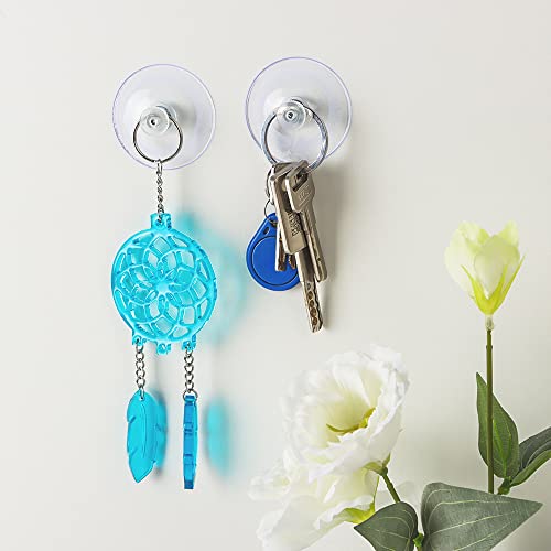 Sucker Cup JianLing 10pcs 1.1" PVC Suction Cup Glass Suction Pads with Thread Clear Screw Hooks Sucker Kitchen Bathroom Window Wall Car Hooks