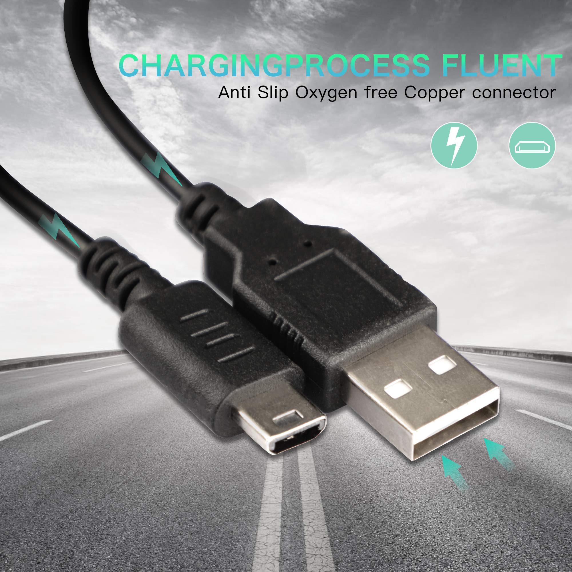 DS Lite Charger Cable Kit, AC Power Adapter Charger and Stylus Pen for Nintendo DS Lite Systems, Wall Travel Charger Power Cord Charging Cable 5.2V 450mA