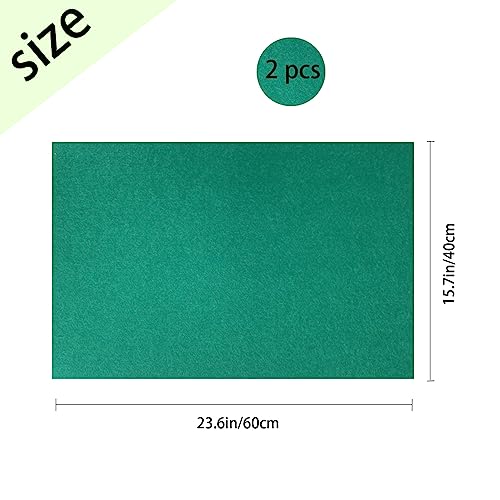 MUYG 2 Pcs Reptile Carpet Mat,Reptile Terrarium Carpet Substrate Floor Bearded Dragon Tank Liner Mats Supplies Soft Pet Habitat Bedding for Gecko Leopard Gecko Tortoise Snake 23.6" x 15.7"(Green)