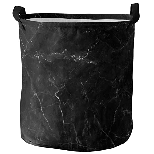 JEONSWOD Black Laundry Basket Foldable Oxford Storage Baskets Laundry Organizer for Dirty Clothing (Color : Black, Size : 42x44cm)