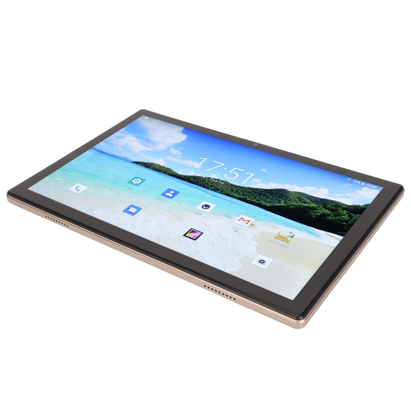 DAUZ HD Tablet, 7000mAh 8GB RAM 256GB ROM 10.1 Inch FHD Display Office Tablet for Gaming (US Plug)