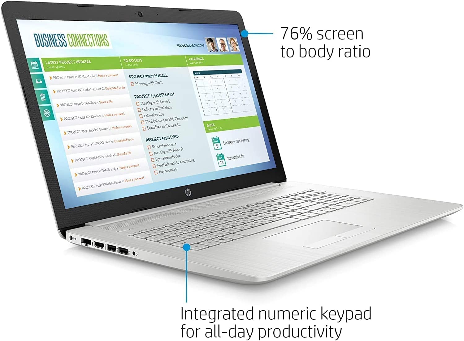 HP [Windows 11 Pro] 17 17.3" FHD Business Laptop, 11th Gen 4-core i5-1135G7 (Beats i7-1065G7), 32GB RAM, 2TB PCIe SSD, Intel Iris Xe Graphics, Backlit Keyboard, Wi-Fi 5, Bluetooth, Webcam, w/Battery