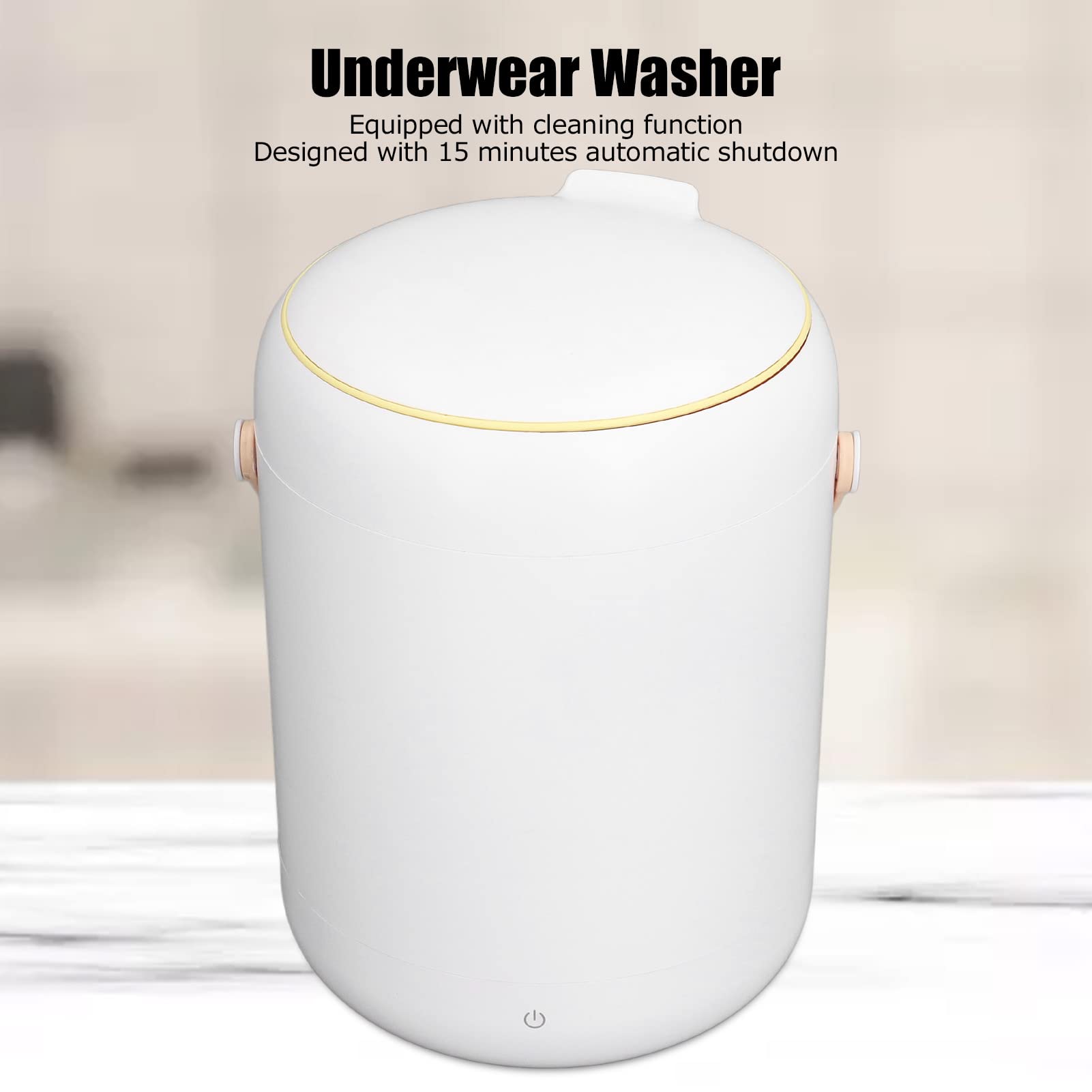 FASJ Portable Washing Machine, Effortless Waterproof Cover Small Cleaning Machine for Dormitory white, FASJhAhNu3sr-12