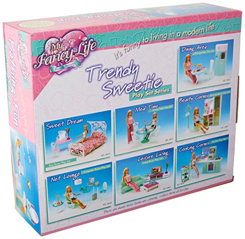 My Fancy Life Dollhouse Furniture - Bathing Fun with Bath Tub and Toilet Playset