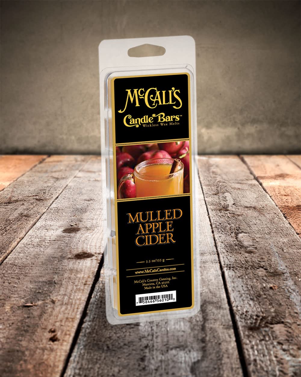 McCall's Candle Bars | Mulled Apple Cider | Highly Scented & Long Lasting | Premium Wax & Fragrance | Made in The USA | 5.5 oz