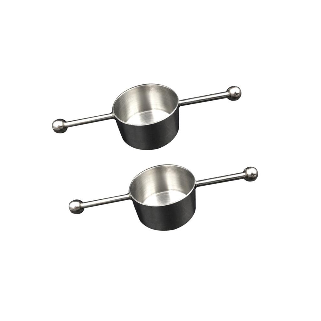 Gazechimp 2 Pieces Single Jigger with Handles Liquor Measuring Tool