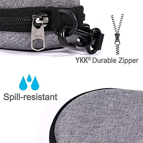RAIACE Hard Storage Case Compatible with AfterShokz Aeropex/Trekz Air/Titanium Mini Bone Conduction Headphones, Travel Carrying Bag. (Case Only, Not Include The Headphones) - Black(Gray Lining)