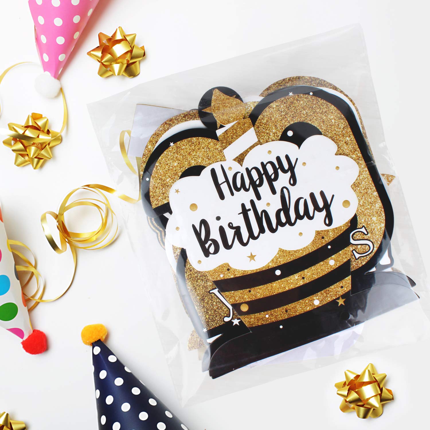 LINGTEER Happy 41st Birthday Table Honeycomb Centerpieces Cheers to 41st Birthday 41 Years Old Party Table Decorations Gift Sign.
