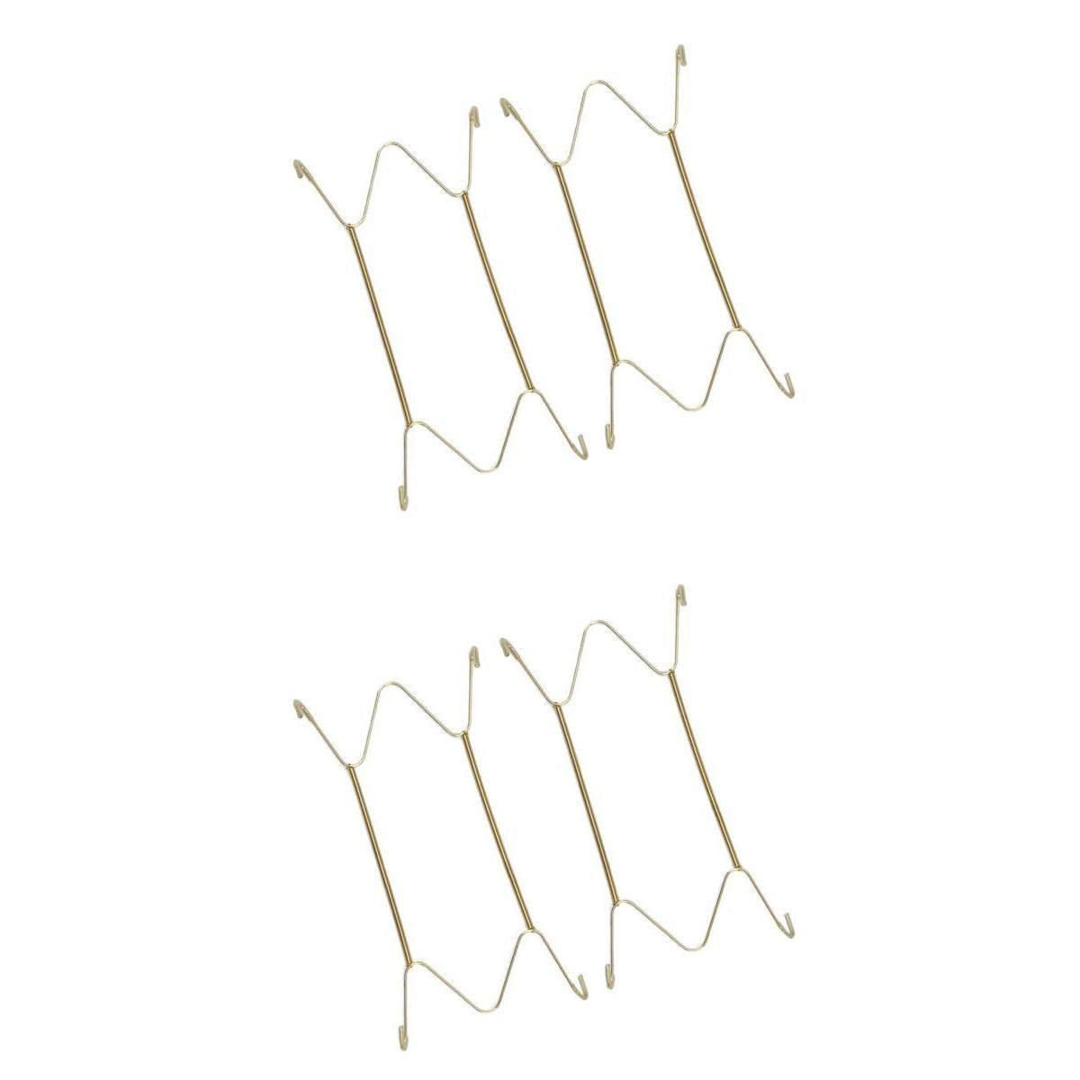 Gazechimp 4pcs Invisible Wall Hanging Plate Hook Hanger Dish Display Holder W Shape