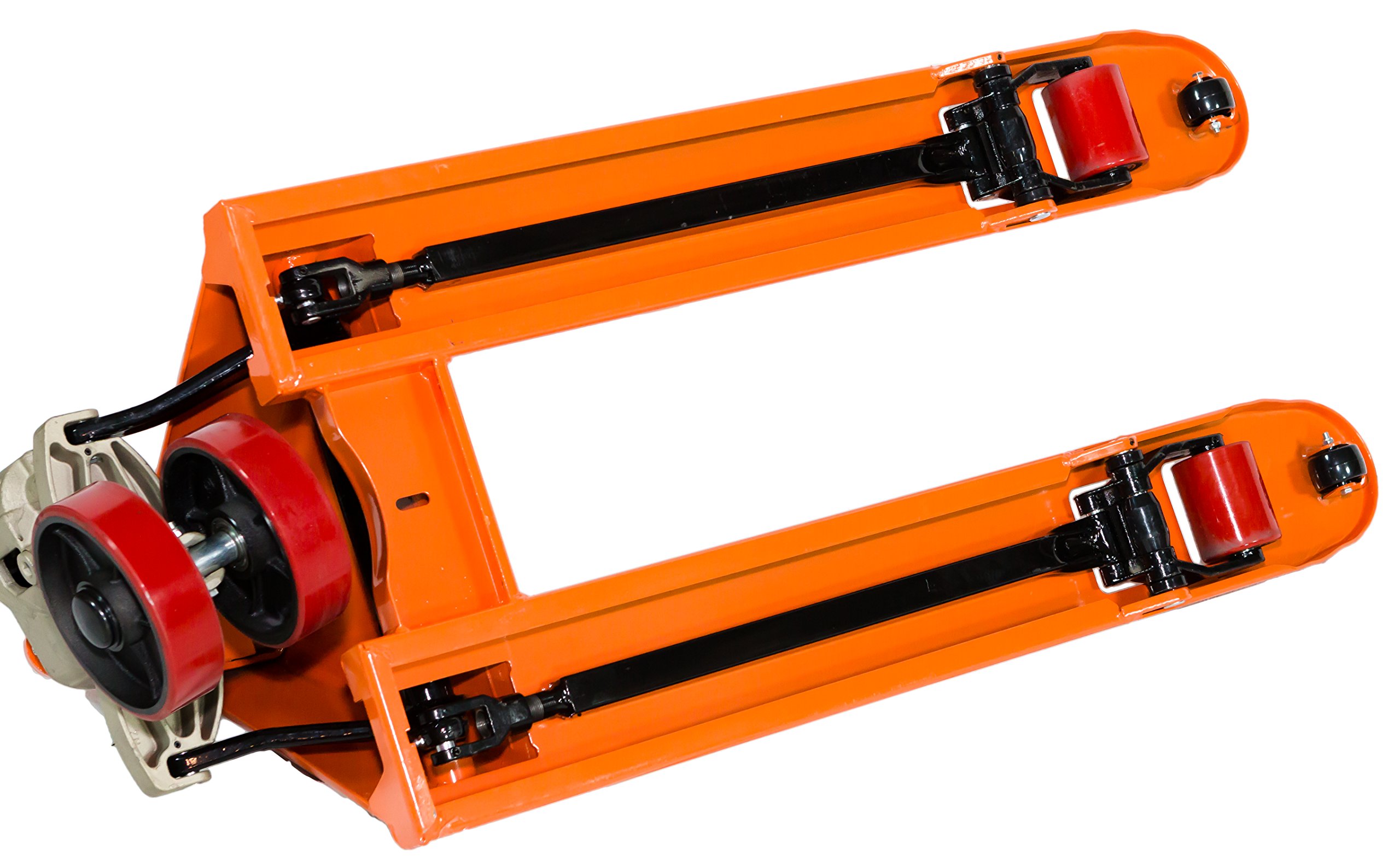 Mighty Lift ML2036 Narrow Specialty Pallet Jacks Trucks, 5,500 lb Capacity, 20" x 36" Fork,Orange