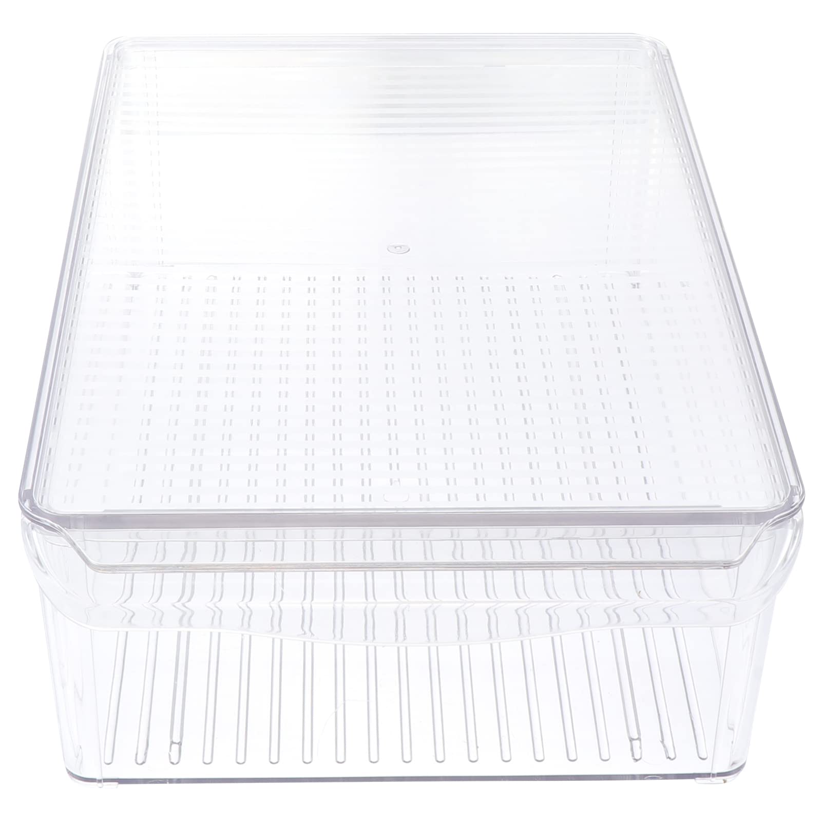 FOMIYES 1pc Refrigerator Storage Box Fridge Organizer Clear Plastic Storage Bins Fruit Container Desk Fridge Cabinet Kitchen Fridge Food Container Fruit Box The Pet With Cover