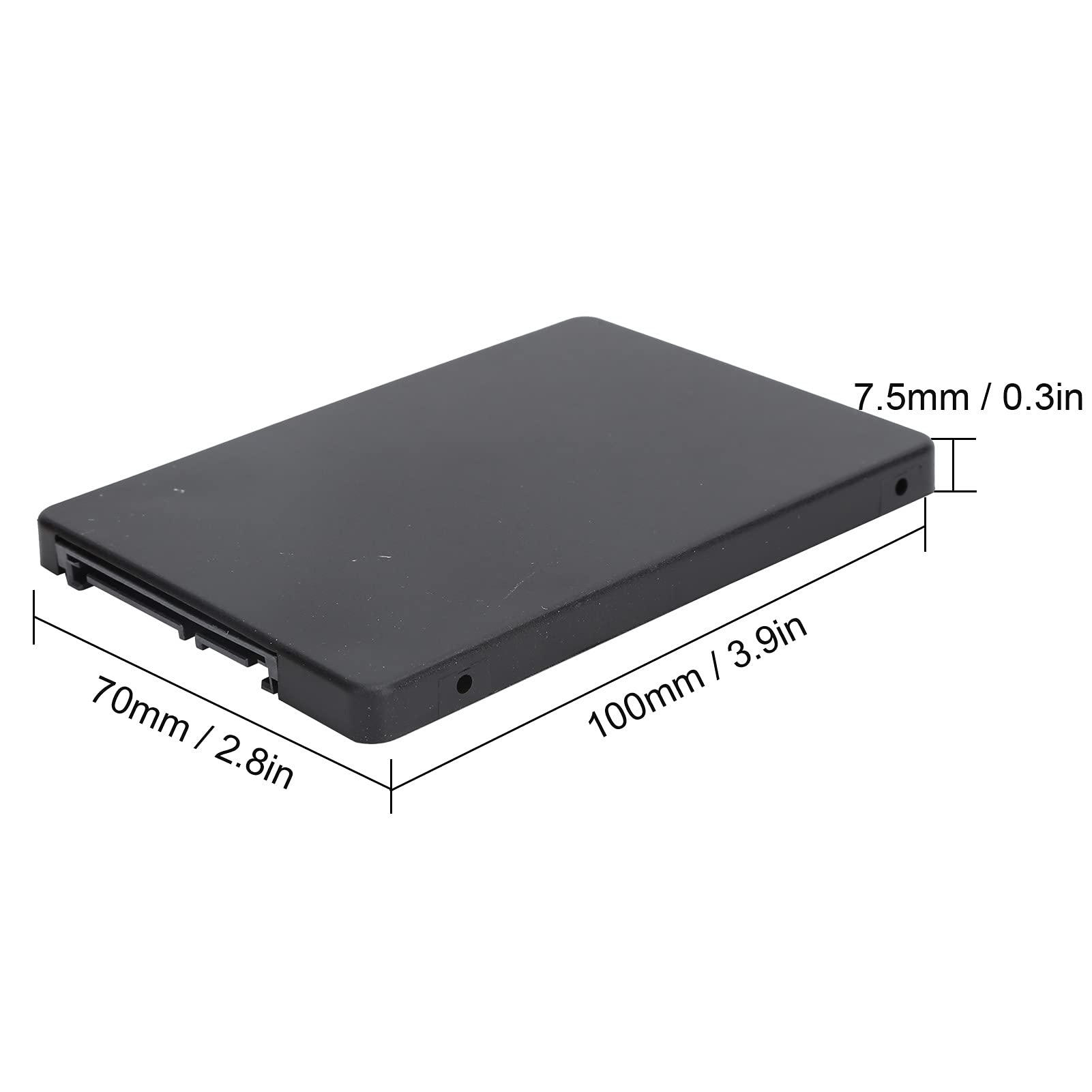 GOWENIC SATA to SATA3.0 Adapter Box, 2.5in SSD Solid State Drive, 7mm Computer Accessories Parts, Internal Solid State Drives, Safe and Reliable, Easy to Use(Black)