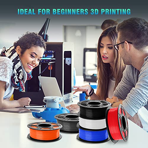 SUNLU PETG-G 3D Printer Filament 1.75mm 1 kg Spool, Better Flow of SUNLU no plugging Premium PETG-G Filament 1.75 +/- 0.02 mm for 3D Printing,Black