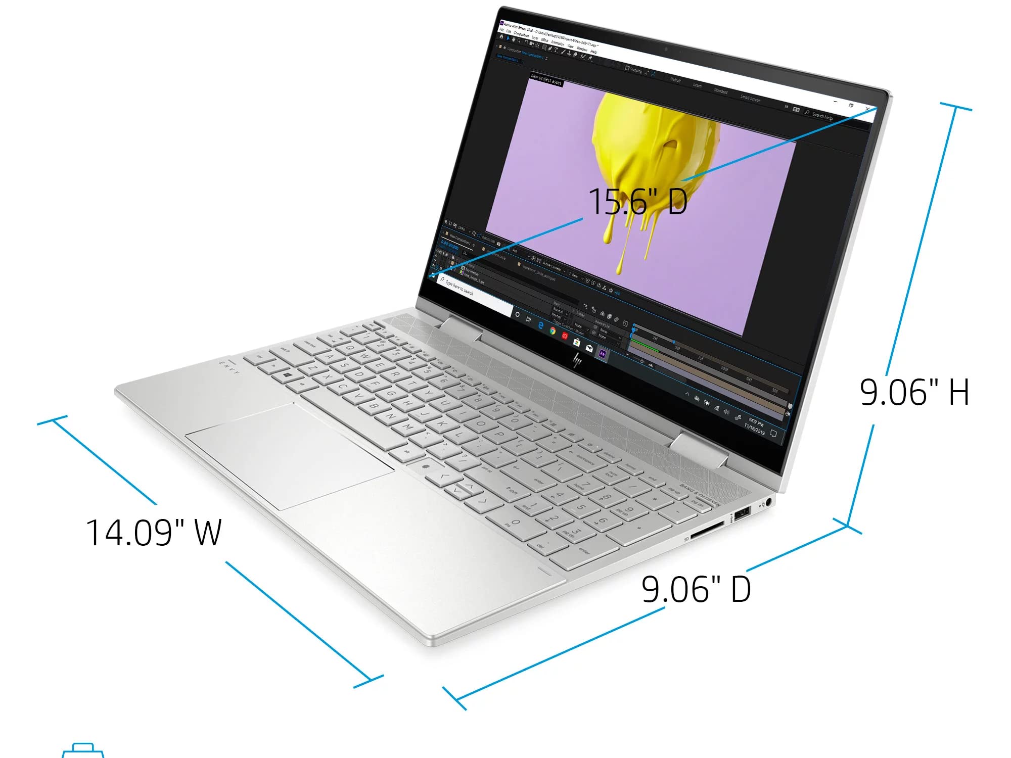 HP 2022 Newest Upgraded Envy Touch-Screen Laptops for College Student & Business, 15.6 inch FHD Computer, Intel Core i5-1135G7, 16GB RAM, 2TB SSD, Backlit KB, HDMI, Webcam, Windows 10, ROKC HDMI