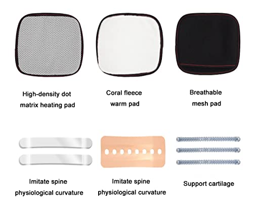 DAPERCI Self-Heating Back Support Belt with 3 Removable Pads Lower Back Brace for Injury Prevention and Pain Relief Sciatica Spinal Stenosis Scoliosis Or Herniated Disc