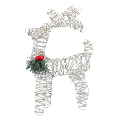 VOSAREA Home Decorations Statue Decor Outdoor Decorations Xmas Deer Decoration Metal Deer Decoration Christmas Elk Figurines Gift Decorate Sculpture Silver Cute Iron Christmas Utenciles