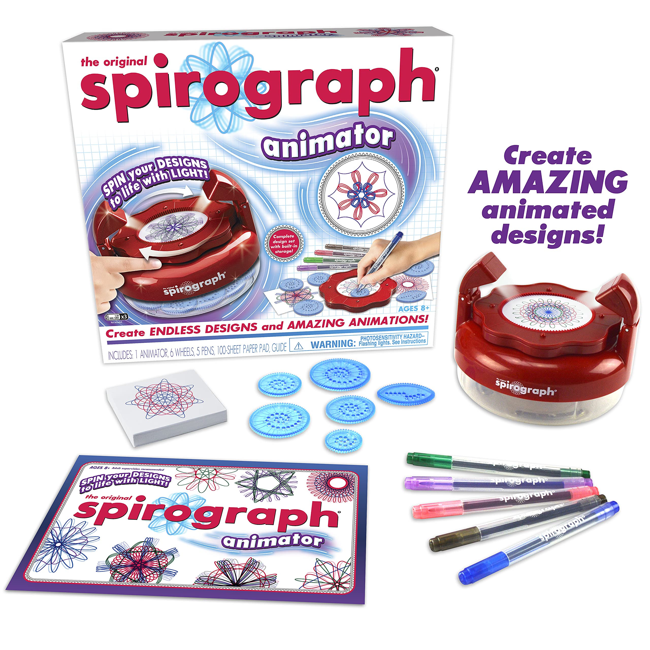 Spirograph - Animator - The Classic Craft and Activity to Make and Bring Countless Amazing Designs to Life - For Ages 8+