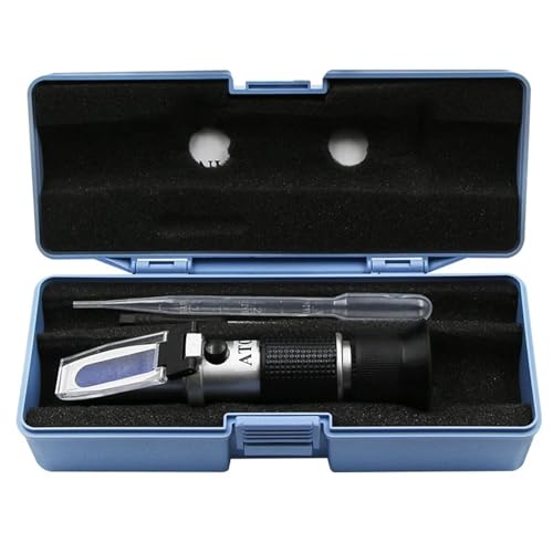 KYKYK Refractometer, Automotive Antifreeze Refractometer Car Urea Fluid Tester Battery Freezing ATC Detector Handheld Electrolyte Hydrometer for Fruit, Homebrewing, Juice, Vegetables