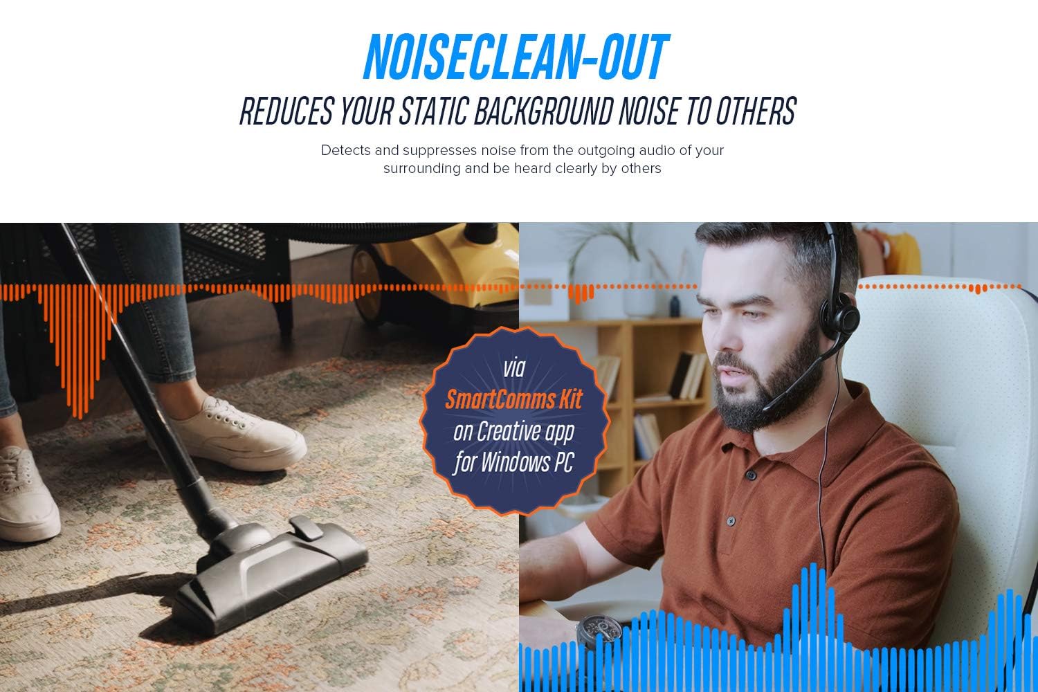 Creative Sound Blaster PLAY! 4 Hi-res External USB-C DAC and Sound Adapter Ft. VoiceDetect Auto Mic Mute/Unmute, Two-way Noise Cancellation, Bass Boost/Dynamic EQs, for Video Calls on Windows PC