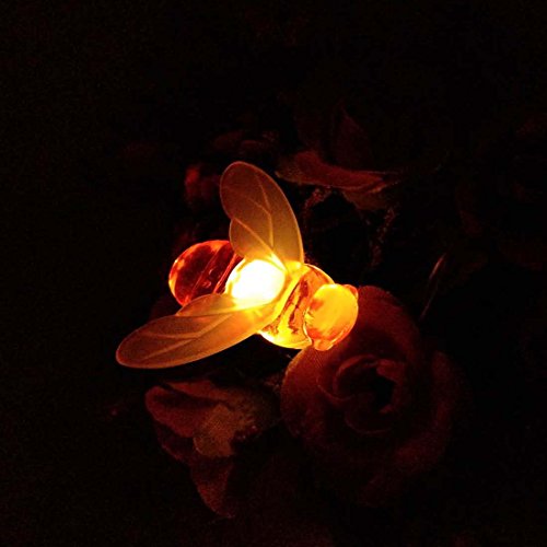Honeybee Fairy String Lights,40 LED 14Ft Honeybee Battery Power Led String Lights for Party,Wedding,Xmas,Decoration,Gardens,Patios