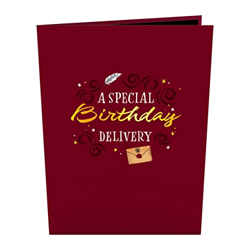 Lovepop Harry Potter Hedwig™ Birthday Delivery Pop Up Card, 5 X 7 Inches, Handcrafted 3D Pop-Up Greeting Card, Card for Kids