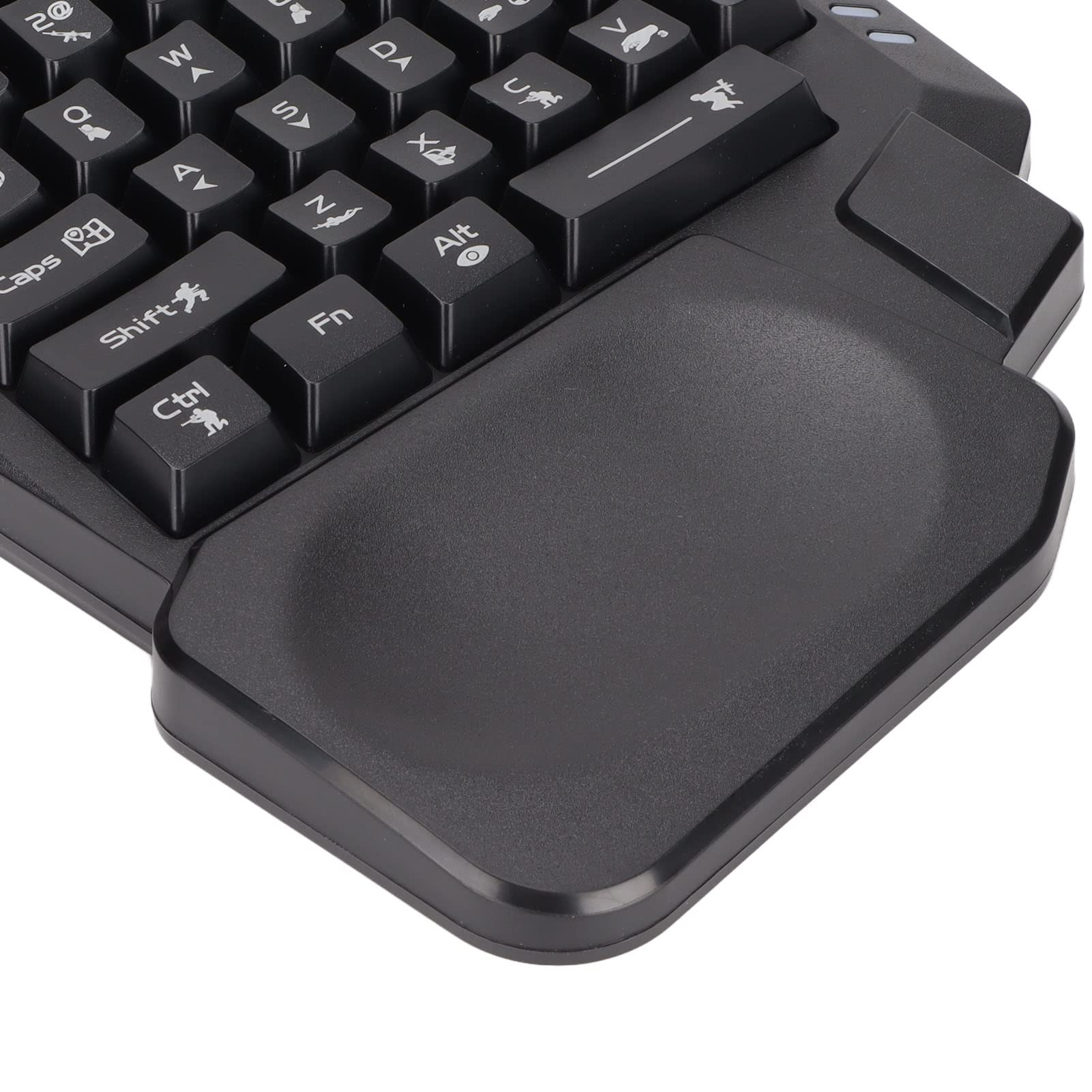 LISND One Handed Gaming Keyboard, Three Colors Backlight Anti Slip Design 35 Keys Gaming Keyboard for Mobile Games for Computer