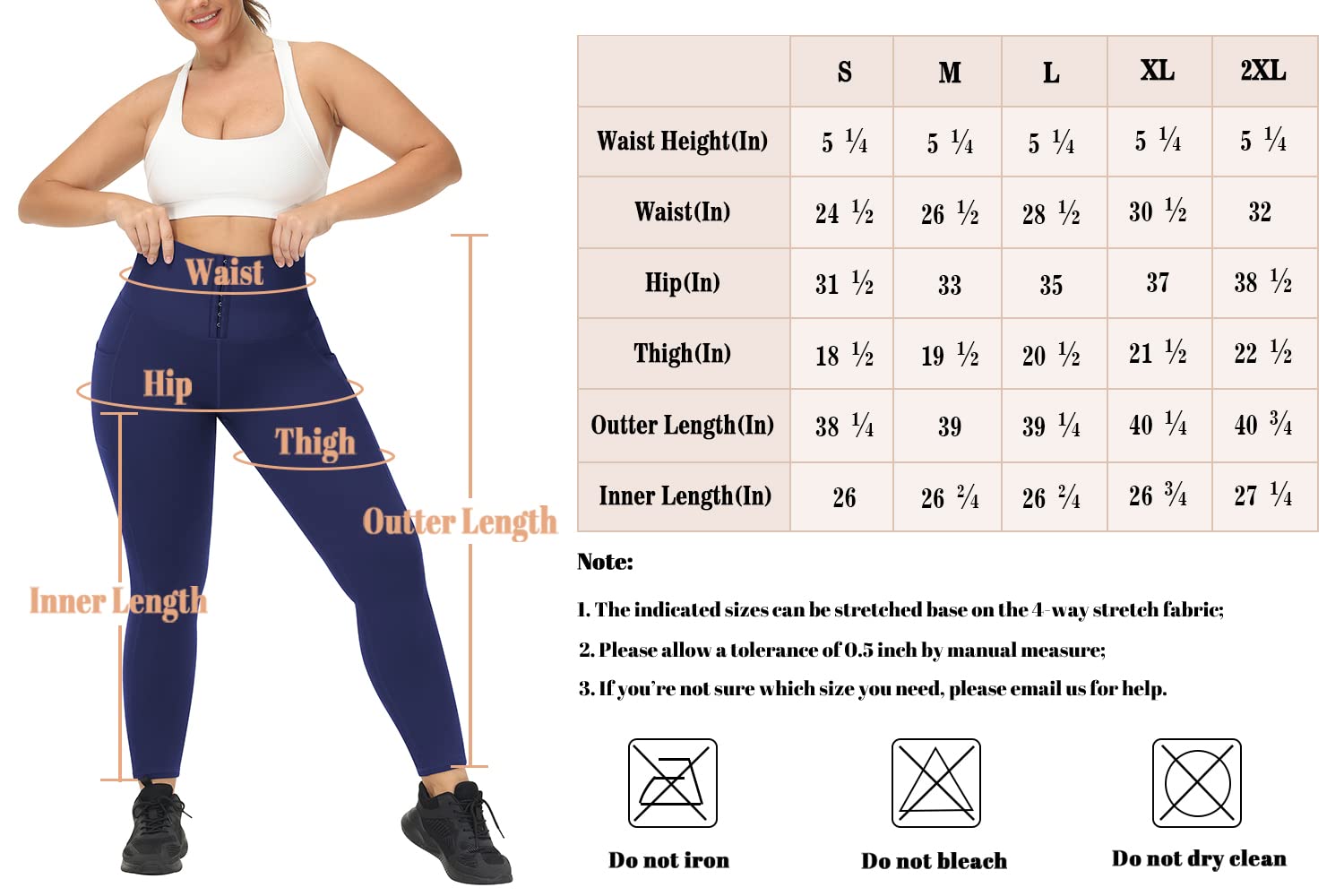 Fengbay High Waist Corsets Compression Leggings for Women Tummy Control,Pockets Yoga Pants with Waist Trainer Attached